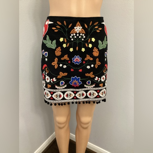 Skirts | Marabelle Embroidered Mini Skirt | Poshmark